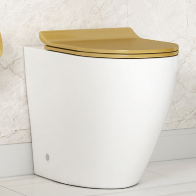 Royal Bathrooms Elva Back To Wall Rimless Toilet Comfort Height with ...