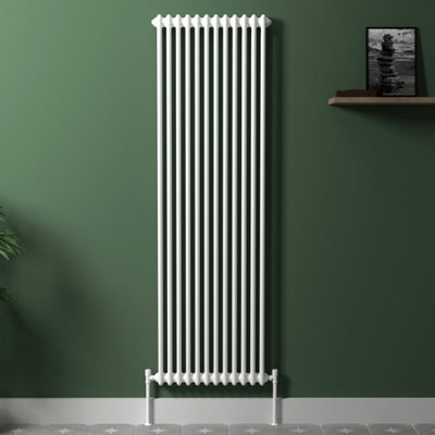 Royal Bathrooms Fluxx White Vertical Double Column Radiator - 1800 x 560mm