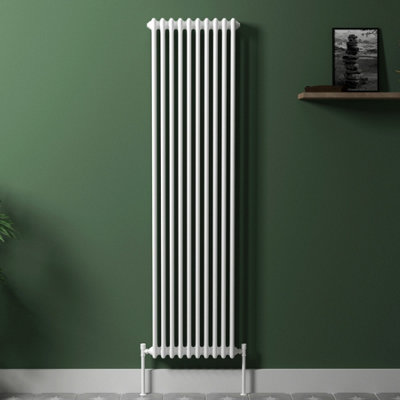Royal Bathrooms Fluxx White Vertical Triple Column Radiator - 1800 x 470mm