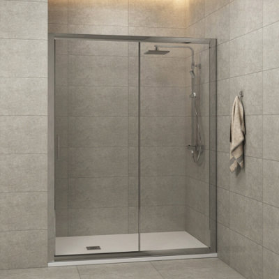 Royal Bathrooms Grand 1600mm Sliding Shower Enclosure Door 6mm Safety ...