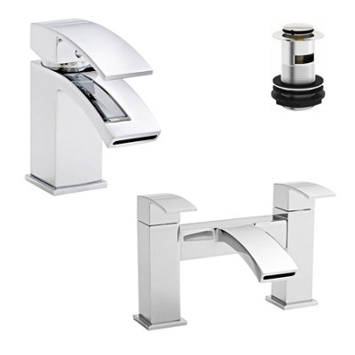 Royal Bathrooms Kartell Flair Chrome Double Lever Bath Filler Tap And ...