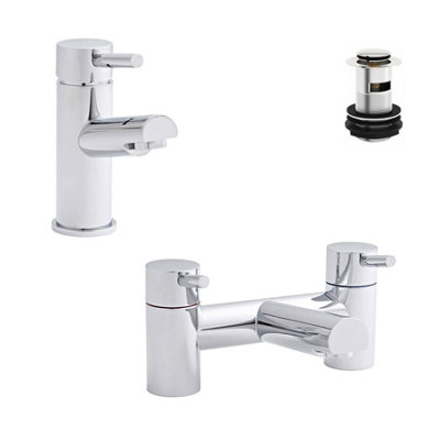 Royal Bathrooms Kartell Plan Bath Filler + Mono Basin Mixer Tap with ...