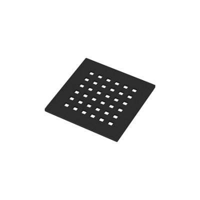Royal Bathrooms Matt Black Square Shower Tray Floor Waste Drain Cover