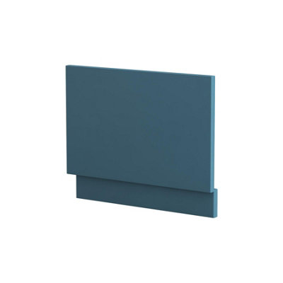 Royal Bathrooms Modena 800mm Satin Blue MDF Straight Shower Bath End ...