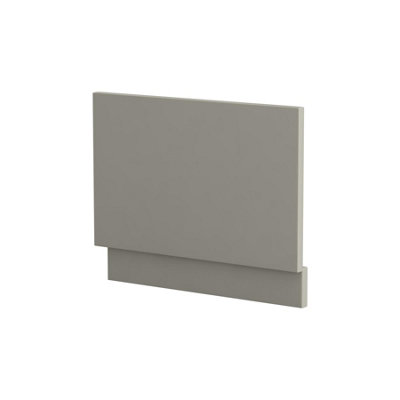 Royal Bathrooms Modena 800mm Satin Grey MDF Straight Shower Bath End ...