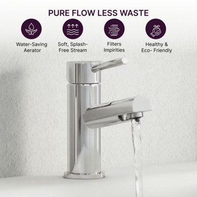 Royal Bathrooms Modern Bathroom Round Mono Minimalist Basin Mixer Tap ...
