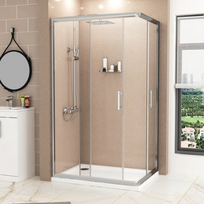 Royal Bathrooms Plaza 1100 x 700mm Corner Entry Shower Enclosure with ...