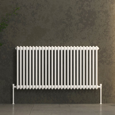 Royal Bathrooms Radiance White Horizontal Triple Column Radiator - 600 ...