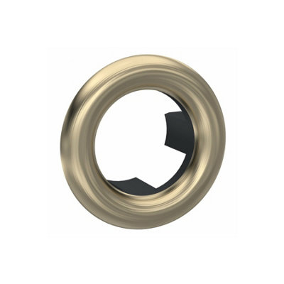 Royal Bathrooms Round Overflow Cover - Brushed Brass