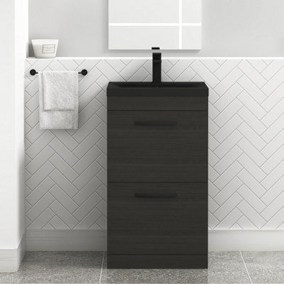 Royal Bathrooms Turin 500mm Floor Standing Vanity Unit 2 Drawer Hale ...