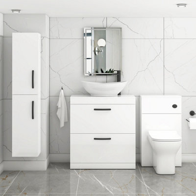 Royal Bathrooms Turin 600mm FreeStanding Bathroom Vanity Unit with Sink ...