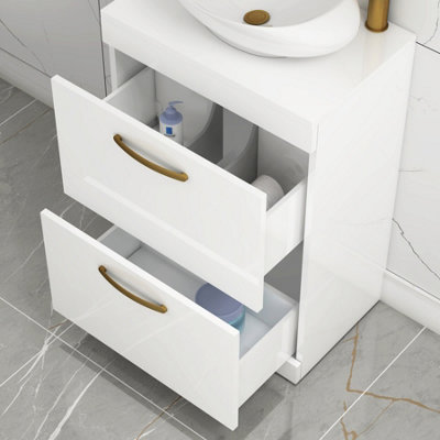Royal Bathrooms Turin 600mm FreeStanding Bathroom Vanity Unit with Sink ...