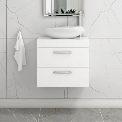 Royal Bathrooms Turin 600mm Wall Mounted Bathroom Vanity Unit with Sink ...