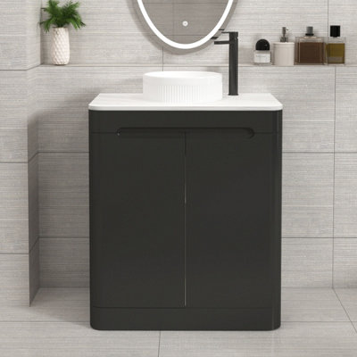 Royal Bathrooms Venice 700mm Matt Nocturne Black Freestanding Bathroom ...