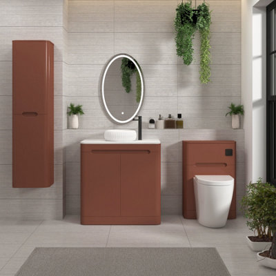 Royal Bathrooms Venice 800mm Terracotta Clay Freestanding Bathroom ...