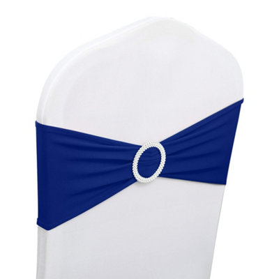 Royal Blue Spandex Chair Band with Slider Buckle Stretchy Chair Band ...