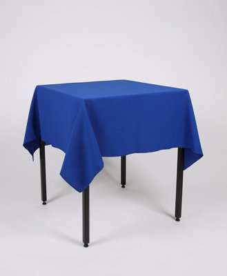 Royal Blue Square Tablecloth 147cm x 147cm (58" x 58") | DIY at B&Q