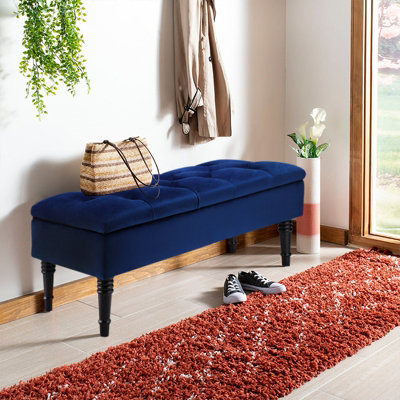 Blue bedroom bench store
