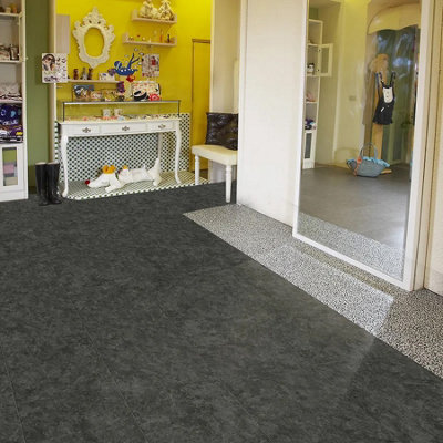 Royal Click Pro Tile - Graphite Stone LVT Luxury Vinyl Flooring 2.5m²/pack