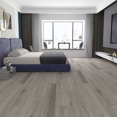Royal Click Pro - Weathered Grey Oak LVT Luxury Vinyl Flooring 2.19m² ...
