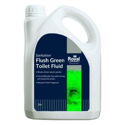 Royal Leisure Green Bio Toilet Fluid 2L - Formaldehyde Free, Dual Tank