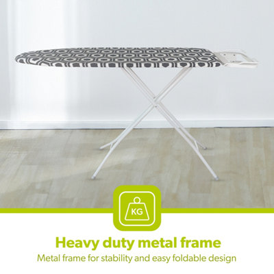 Royalford 114x33cm Ironing Board, Adjustable Height & Iron Rest ...
