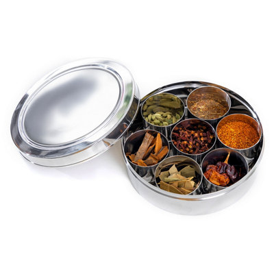 Royalford 20 CM Spice Container Masala Dabba With 7 Compartments