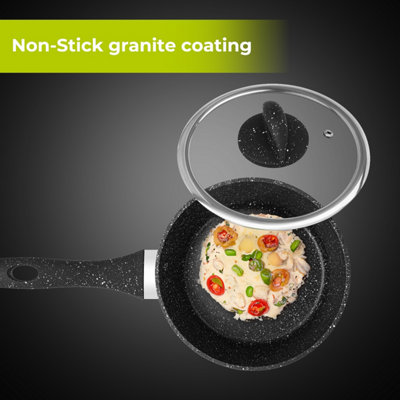 Royalford 20Cm Saucepan, Induction Safe Cookware, Non-Stick Granite ...