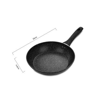 Royalford 24Cm Smart Fry Pan with Durable Granite Coating, Forged ...