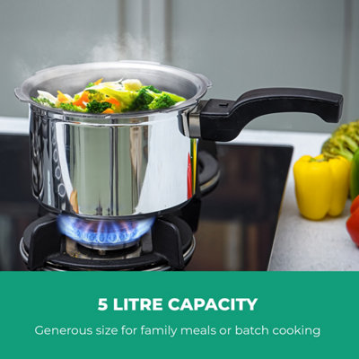 Royalford 5L Aluminium Pressure Cooker Induction Base