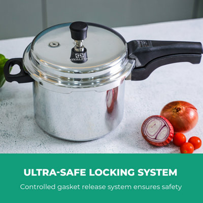 Royalford 5L Aluminium Pressure Cooker Induction Base