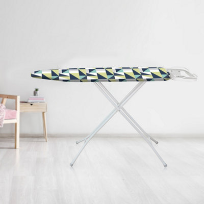 Royalford Foldable Ironing Board, Adjustable Height & Iron Rest Cotton ...