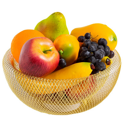 Royalford Fruit Bowl Countertop Wire Mesh Fruit Basket with Ventilated ...