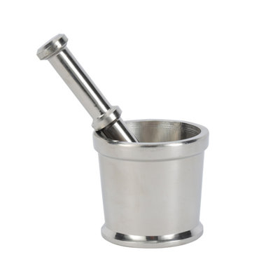 Royalford Stainless Steel Pestle & Mortar Set Spice Grinder 6.5x5.5cm