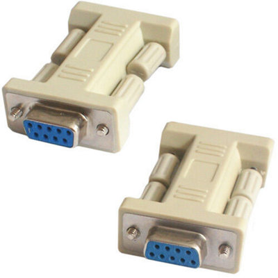 RS232 9 Way Female to Socket Coupler Straight Adapter Gender Changer ...