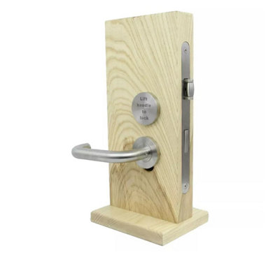 RTD Lift to Lock Disabled Facility Indicator Set Satin Stainless Steel