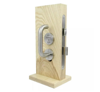 RTD Lift to Lock Disabled Facility Indicator Set Satin Stainless Steel