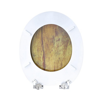 RTS Rustic Wood MDF Soft Close Toilet Seat