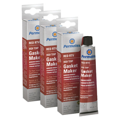 RTV Silicone Instant Gasket Maker Red High Temperature Sealant 3x80ml