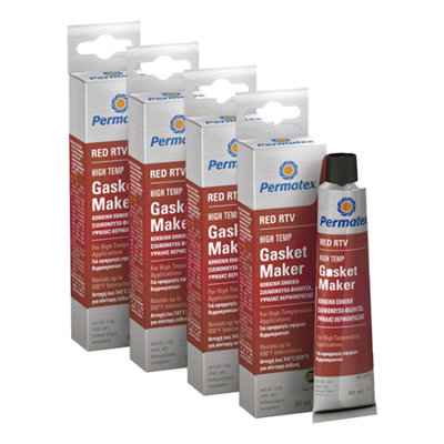 RTV Silicone Instant Gasket Maker Red High Temperature Sealant 4x80ml