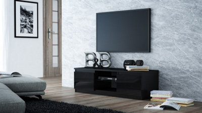 RTV140 Gloss TV Cabinet Gloss Black