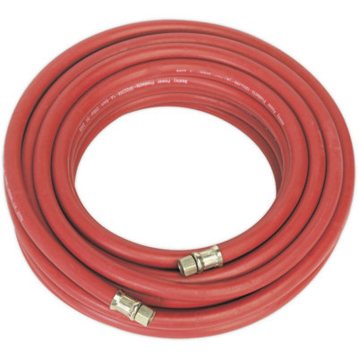Rubber Alloy Air Hose with 1/4 Inch BSP Unions - 15 Metre Length - 8mm ...