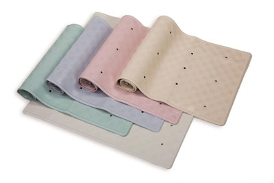 Rubber Bath Mat Blue 34 x 74cm