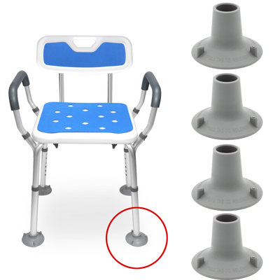 Rubber Bath Stool Suction Feet Shower Chair Tips Ferrules - 28mm - Pack ...