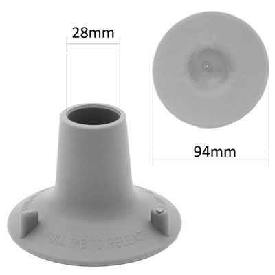 Rubber Bath Stool Suction Feet Shower Chair Tips Ferrules - 28mm - Pack ...