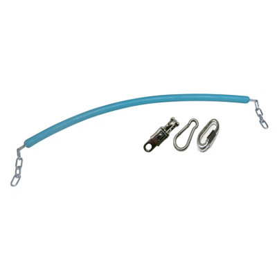 Rubber Coated Stable Stall Chain (Pastel Blue Snap Hook Horse Door Guard)