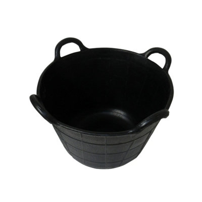 Rubber Feeding Bucket Flexi Tub 40L (4 Handle Horse Animal Feed Storage ...