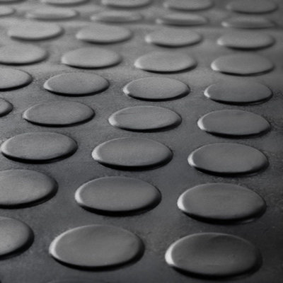Rubber Flooring Matting - 1.8m x 4m x 3mm - Coin - Workshop Garage Shed Van