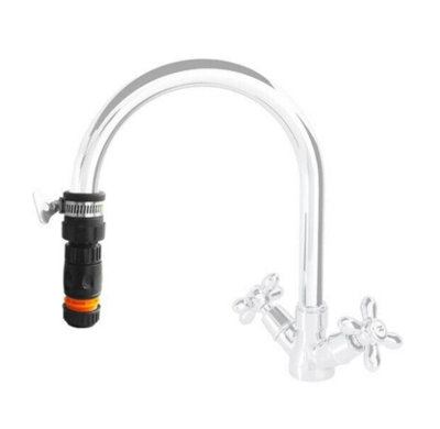 Rubber Kitchen Tap Connector 22-24mm 1/2" Hose Quick Fitting EXTRA WIDE