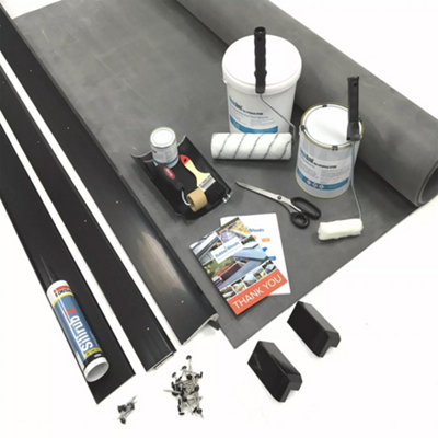 Rubber Roofing Kit for Porches with Flat Roofs - Porch Roof Kit with ...